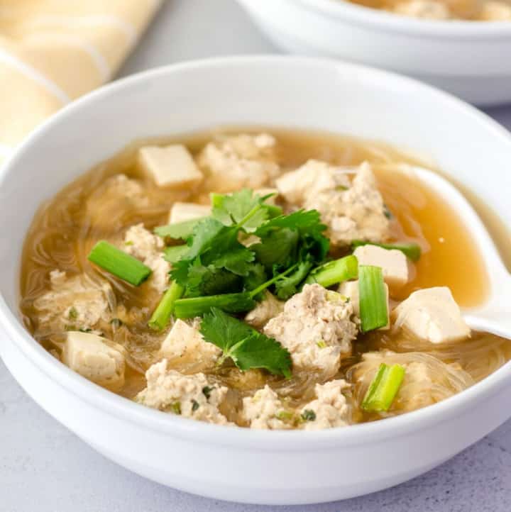 Gang Jued Woon Sen- Thai Glass Noodle Soup | Thai Caliente