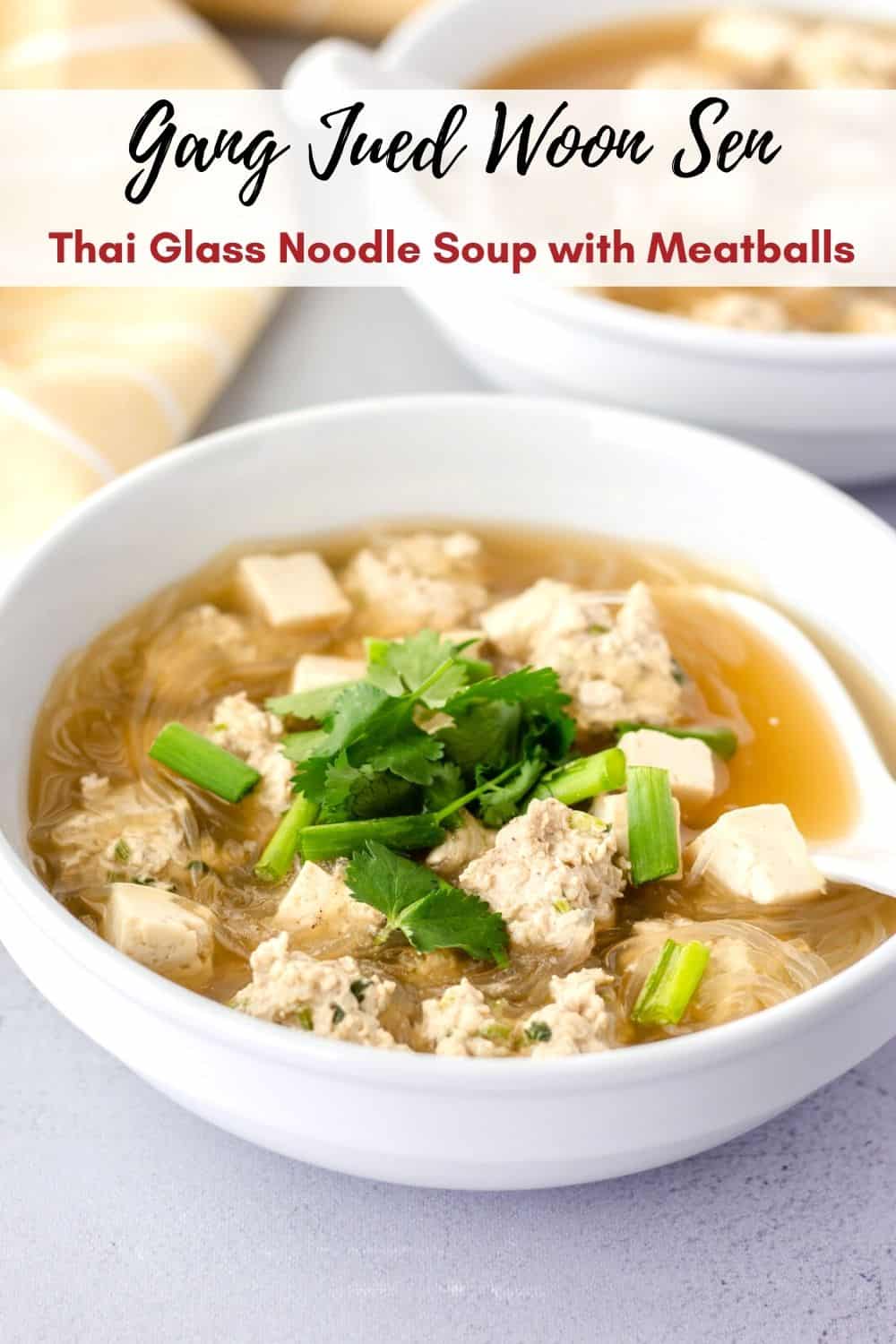 Gang Jued Woon Sen- Thai Glass Noodle Soup | Thai Caliente