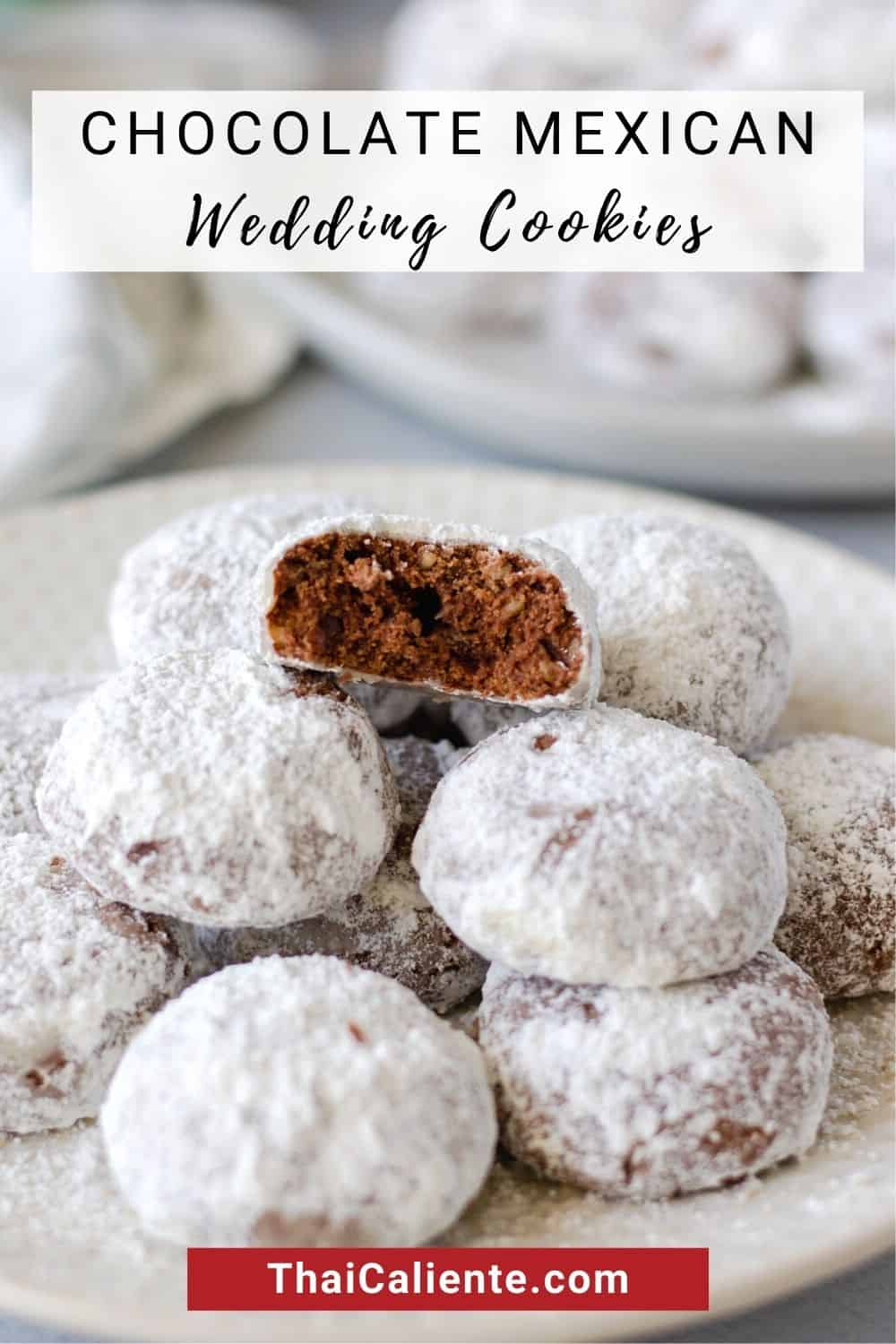 Chocolate Mexican Wedding Cookies | Thai Caliente